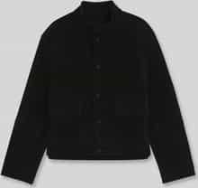 HUGO BOSS Kunstlederjacke in Velours-Optik mit aufgesetzten Taschen