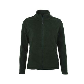 James & Nicholson Damen Fleece Jacke mit Stehkragen im Klassischen Design (XXL, Dark-Green)