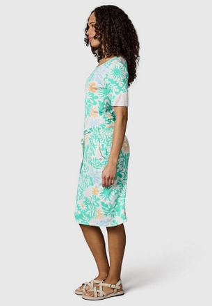 Ragwear Sommerkleid Taggiana Print YOUMODO Damen Midikleid mit Taillenband und Taschen