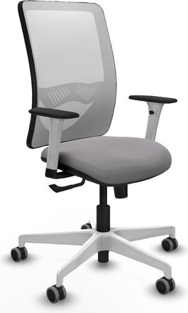 Piqueras y Crespo Programmierstuhl Zulema mit wei&szlig;en und schwarzen Armlehnen, h&ouml;henverstellbare Lendenwirbelst&uuml;tze, ausgestattet mit Sincro 3 Positionen und Schneidesch