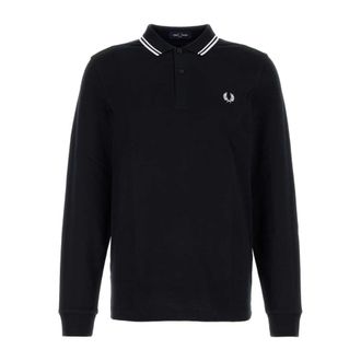 Fred Perry Marineblaues Piquet-Polohemd - - Tops - Herren - Blau - L