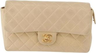 Chanel Sac bandouli&egrave;re vintage en cuir Pre-owned - Femme - Pre-owned - Beige - Taille: ONE Size