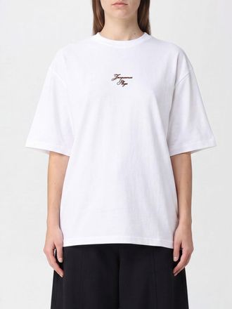Jacquemus T-shirt Bateau en coton avec logo imprim&eacute; et coupe d&eacute;contract&eacute;e