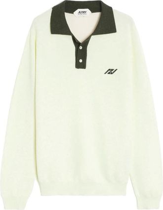 Autry Homme, Pulls, Vert, Taille: M Sporty Long Sleeve Polo