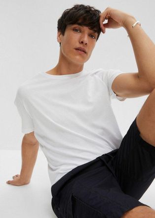 Bonprix T-Shirt (Packung, 5-tlg., 5er) Regular Fit, Kurzarm, f&uuml;r warme Tage, aus Baumwolle und Viskose