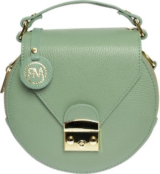 Roberta M Grüne Lederhandtasche