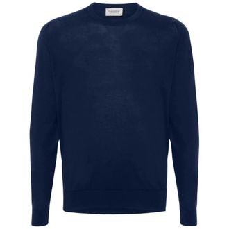 John Smedley Rowland Rundhals-Pullover - - Knitwear - Herren - Blau - S