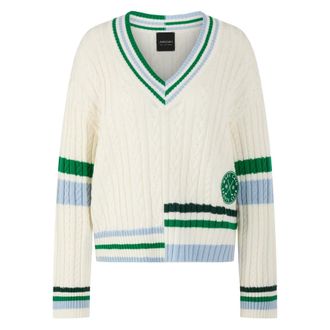 Marc Cain Femme, Pulls, Beige, Taille: 42 FR Ringel-Zopfpullover Rethink Together