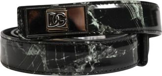 Dolce & Gabbana Homme, Accessoires, Noir, Taille: ONE Size DG Logo Buckle Leather Belt