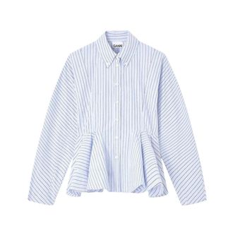 Ganni Femme, Blouses et Chemises, Bleu, Taille: 42 FR Short Shirt 0824