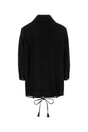 Gucci Womens Black Gabardine Jacket Exterior: Cotton Giubbini