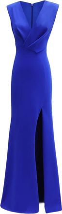 Gemy Maalouf asymmetrical-waist maxi dress - Blau