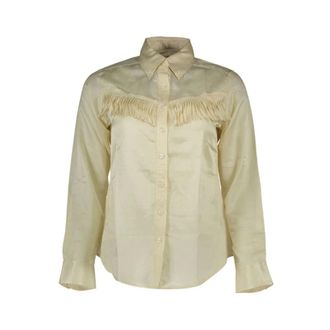 GANT Femme, Blouses et Chemises, Beige, Taille: 36 FR Long Sleeve Shirt