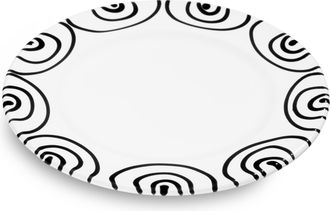 Gmundner Keramik Schwarzgeflammt, Dessertteller Gourmet (Ø22cm), handgemacht in Österreich