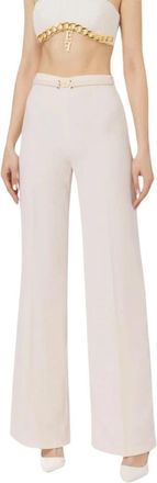 Elisabetta Franchi Femme, Pantalons, Jaune, Taille: 44 FR Pantalon Palazzo