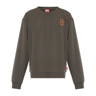 Diesel Herren, Sweatshirts & Hoodies, Gr&uuml;n, MGr&ouml;&szlig;e
