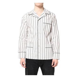 Dolce & Gabbana Wei&szlig;es Streifen Lounge Schlafanzug Hemd - - Shirts - Herren - Wei&szlig; - M