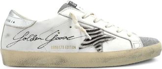 Golden Goose Super Star Leather Upper With Signature Crystal Toe And T