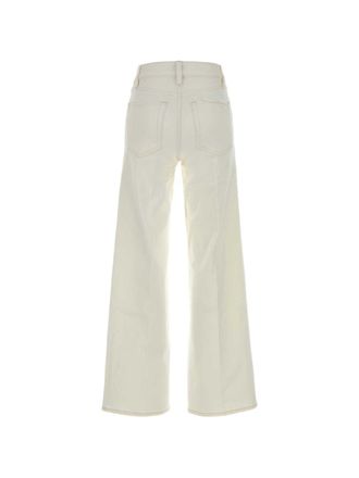 Frame Denim Womens Jeans The Slim Palazzo White Regenerated Cotton