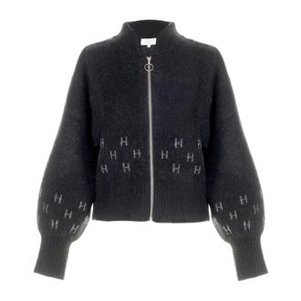 H&eacute;st Kurze Schwarze Jacke - - Knitwear - Damen - Schwarzk - XL