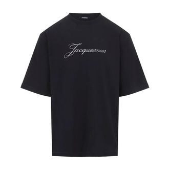 Jacquemus Logo Print T-Shirt - - Tops - Herren - Schwarzk - S