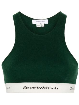 Sporty & Rich débardeur crop à dos nageur - Vert