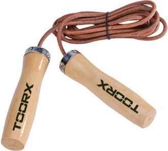 Toorx CORDA DA SALTO IN PELLE CON MANOPOLE IN LEGNO