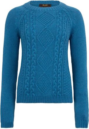 Moorer Femme, Pulls, Bleu, Taille: 40 FR Tricots