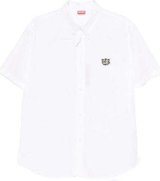 Kenzo Homme, Chemises, Blanc, Taille: 2XL Short Sleeve Shirt