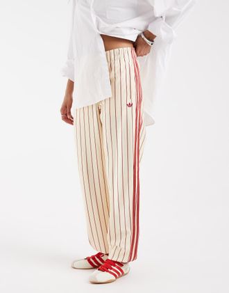 adidas Originals Firebird - Pantalon de surv&ecirc;tement &agrave; fines rayures - Vanille chaud-Jaune
