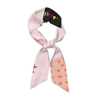 Generic &Eacute;charpe darbre color&eacute;e pour femme - &Eacute;charpe tour de cou pour sacs &agrave; main - Flocon de neige de No&euml;l - Bandeau en satin de soie pour le sport, le yoga