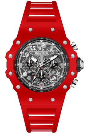 Invicta Racing 69676 Herrenuhr - Quarzwerk - Acryl mit silbernem Zifferblatt - 43 mm
