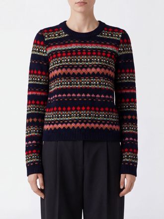 Dries Van Noten Pullover mit Rundhalsausschnitt aus reiner Wolle mit abstraktem Jacquard-Muster