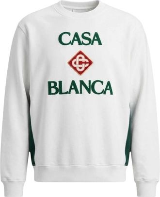 Casablanca SweaT-shirt &agrave; logo - Homme - Sweatshirts et sweats &agrave; capuche - Blanc - Taille: M