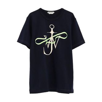 J.W.Anderson Femme, Tops, Noir, Taille: 42 FR Ribbon Anchor T-shirt