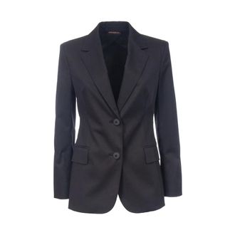 Max Mara Giacca in gabardine di cotone stretch - - Jackets - Damen - Schwarzk - 2XS