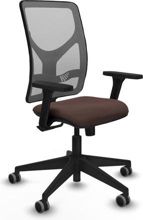 Piqueras y Crespo B&uuml;rostuhl, Braun, mit 3D-Armlehnen, h&ouml;henverstellbare Lendenwirbelst&uuml;tze, ausgestattet mit 3 Positionen und Schneideschaum, mit Rollen von 65 mm, Park