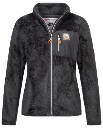 Geographical Norway Fleecejacke Damen Teddy Fleece Jacke Herbst Winter Jacke Sweater &Uuml;bergangsjacke