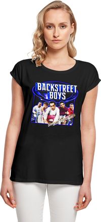 Merchcode Damen T-Shirt Ladies Backstreet Boys - Larger Than Life Recolor Extended Shoulder Tee, Regular Fit, Cotton 100%, XXL