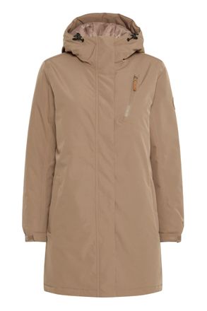 North Bend NBKea Damen Parka Jacke Funktionsjacke wasserdicht atmungsaktiv Kapuze Reißverschlusstaschen Klettband Wassersäule 10.000 mm W-PRO Wetterschutzsystem,