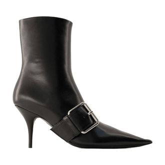 Balenciaga Womens Knife Ankle Boot Black