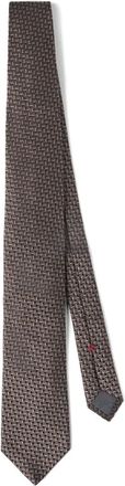 Brunello Cucinelli textured silk tie - Braun