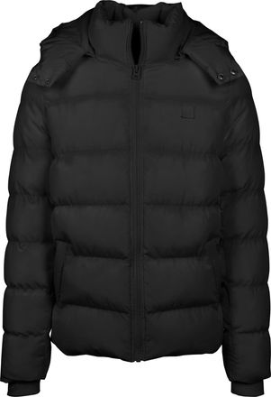 Urban Classics Herren Hooded Puffer Jacket Jacke, Black, M,Collegejacke