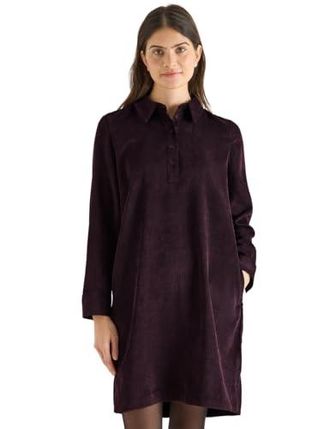 Cecil 1409038 Robe en Velours côtelé de Couleur Unie, Rouge Eggplant, XXL Femmes