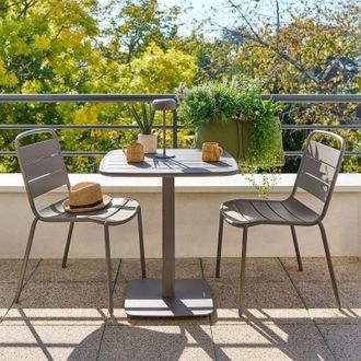 Hesperide Table de jardin 2 places Alegoria 70x70cm caf&eacute; - Hesp&eacute;ride