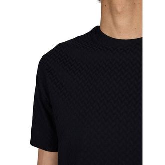 Emporio Armani T-shirt chevrons &agrave; col rond en coton