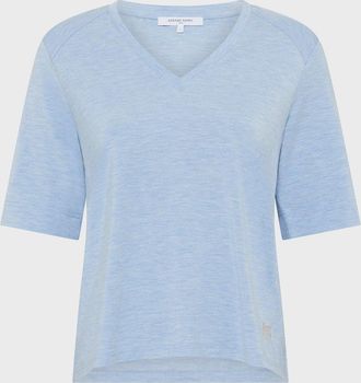 Gerard Darel T-shirt V fluide - MALVINE - Bleu ciel