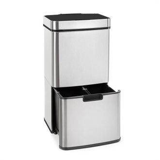 Klarstein Klarstein - Touchless Poubelle avec capteur 72 litres 4 bacs abs pp & inox