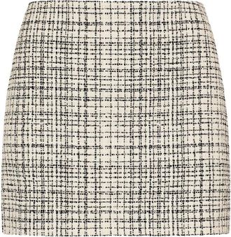 Valentino Mini Skirt In Square Tweed
