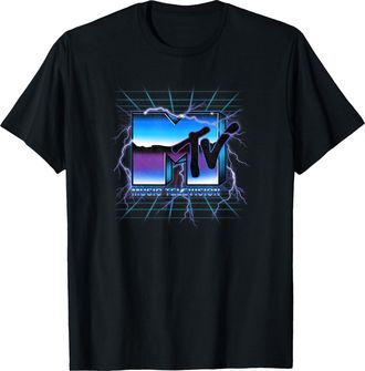 Giesswein Lightning Grid Vintage 80s Electric Style T-Shirt